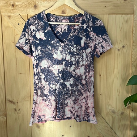 Universal Thread | Tops | Custom Bleach Dyed Tshirt Navy Blue Small ...